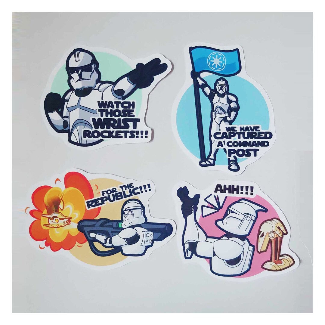 Star Wars Chaotic Clone Trooper Stickers - Etsy