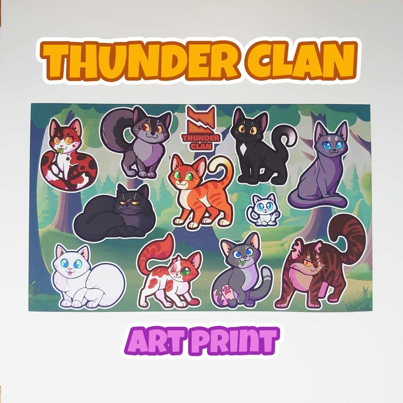 Warrior Cats Thunder Clan Art Print - Etsy