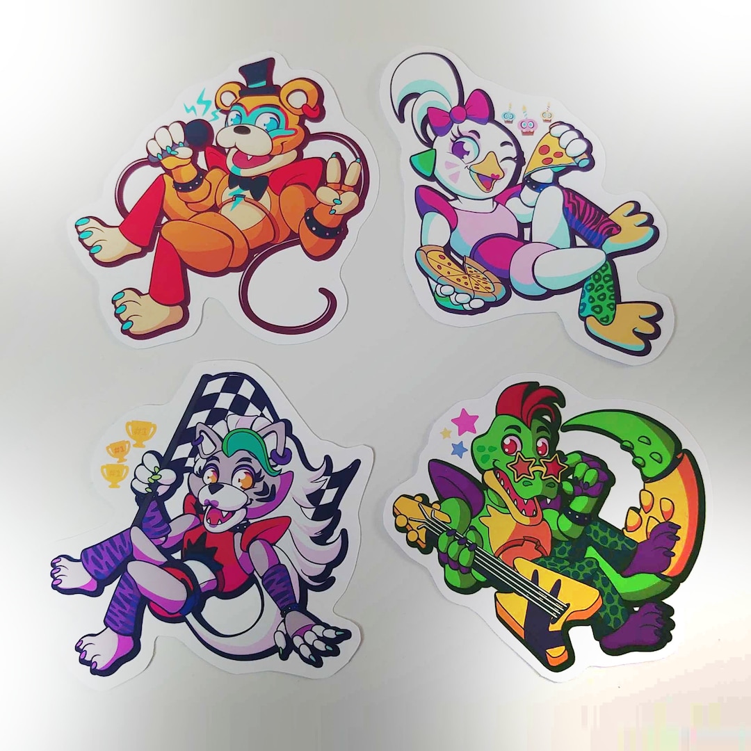 Five Nights at Freddy's Fnaf Security Breach Stickers Freddy Chica ...