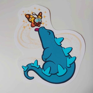 Godzilla Cute Stickers - Etsy