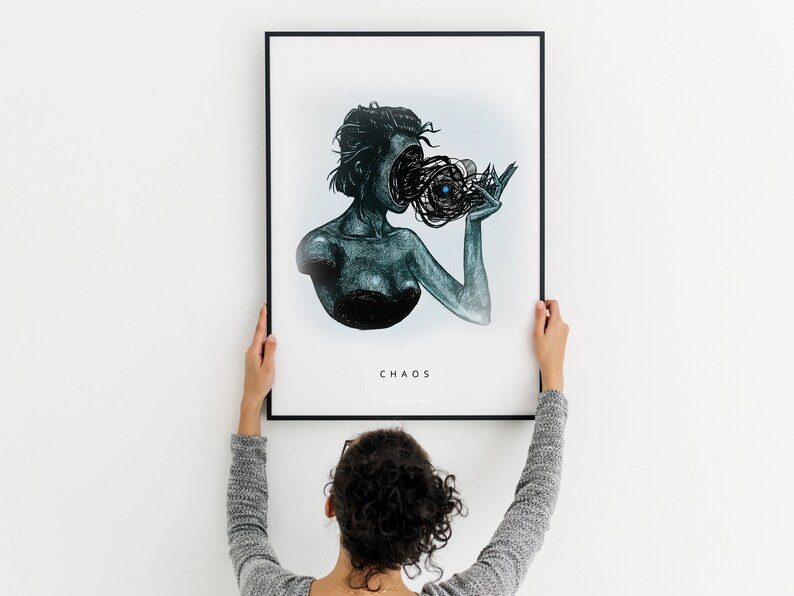 Chaos Goddess Greek Mythology Poster Digital Download - Etsy