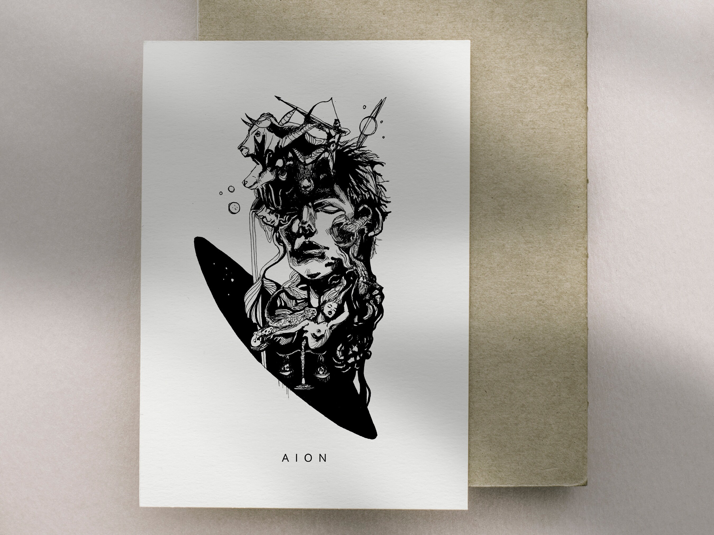 Aion Greek Mythology Art Prints Series Posters Postcards | Etsy