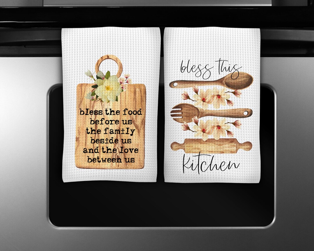 Bless this Kitchen Dish Towels New Home Housewarming Gift For - Etsy.de