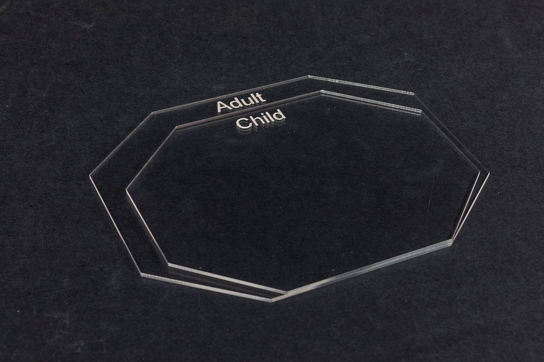 Clear Octagon Acrylic Facemask Template Pattern for Child / Youth and ...