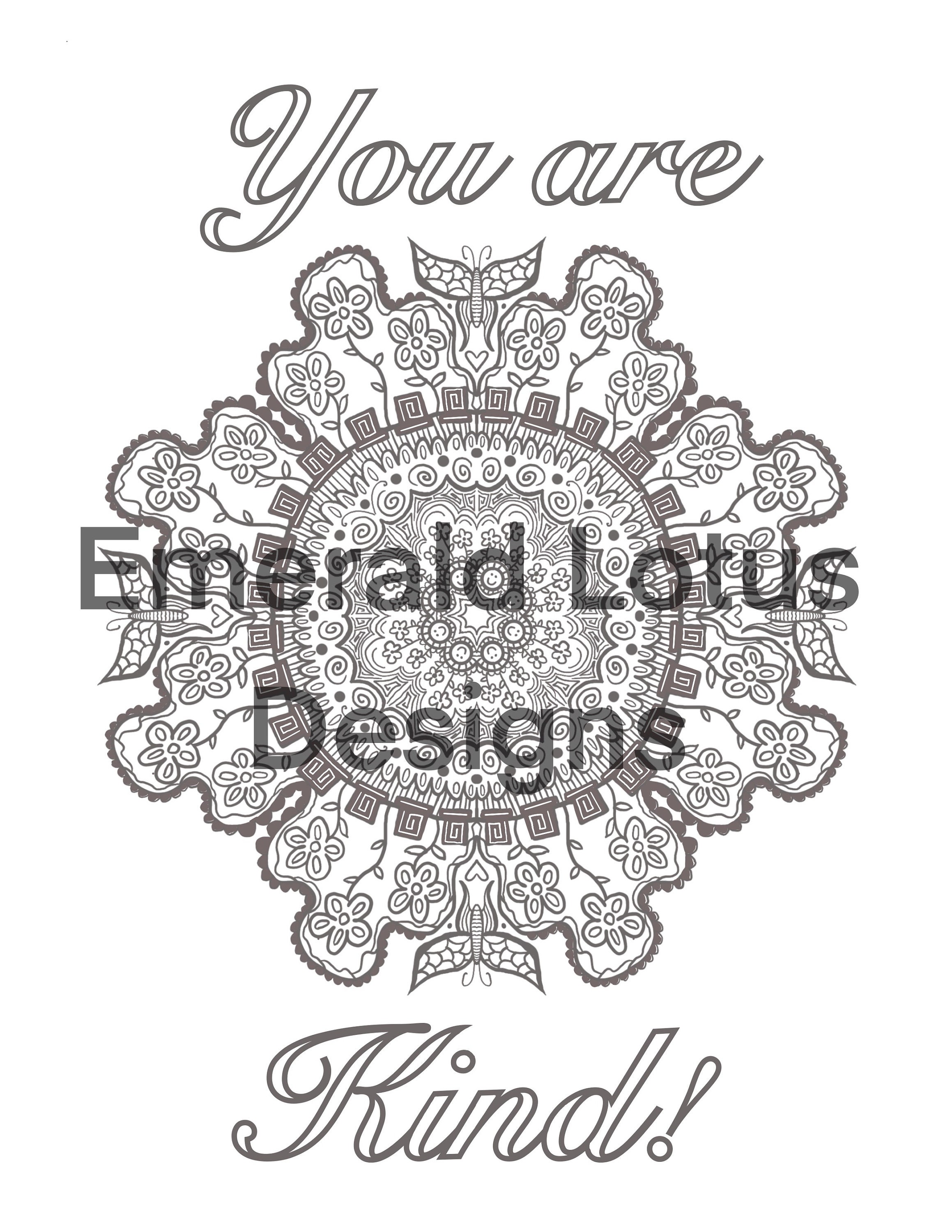 Positive Mindset Mandalas: Coloring Book for All Ages! - Etsy