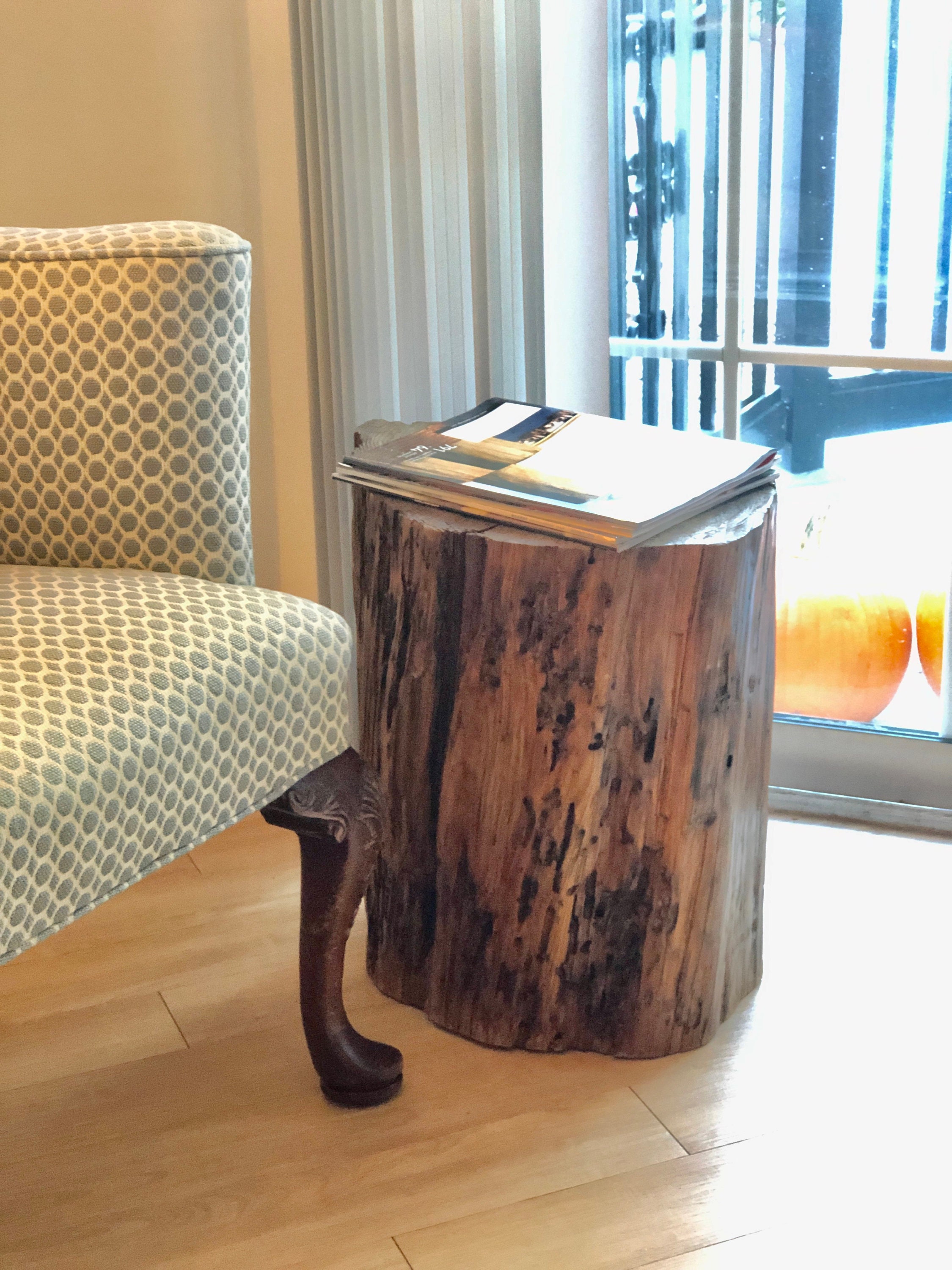 Driftwood Stump Side Table - Etsy