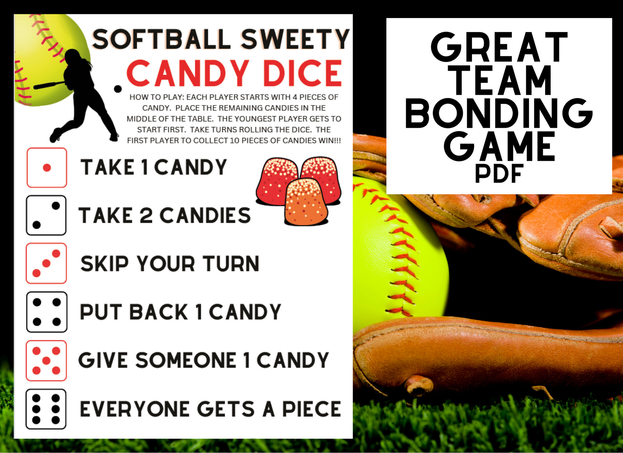 Softball Team Bonding Game - Easy and FUN for All!!!! - Etsy