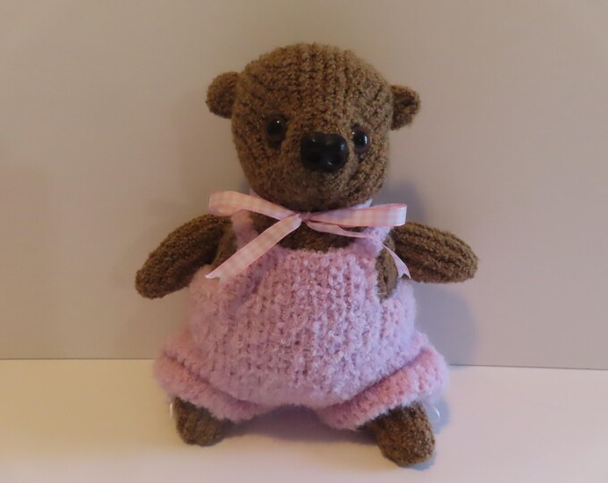 Hand Knitted Teddy Bear - Etsy