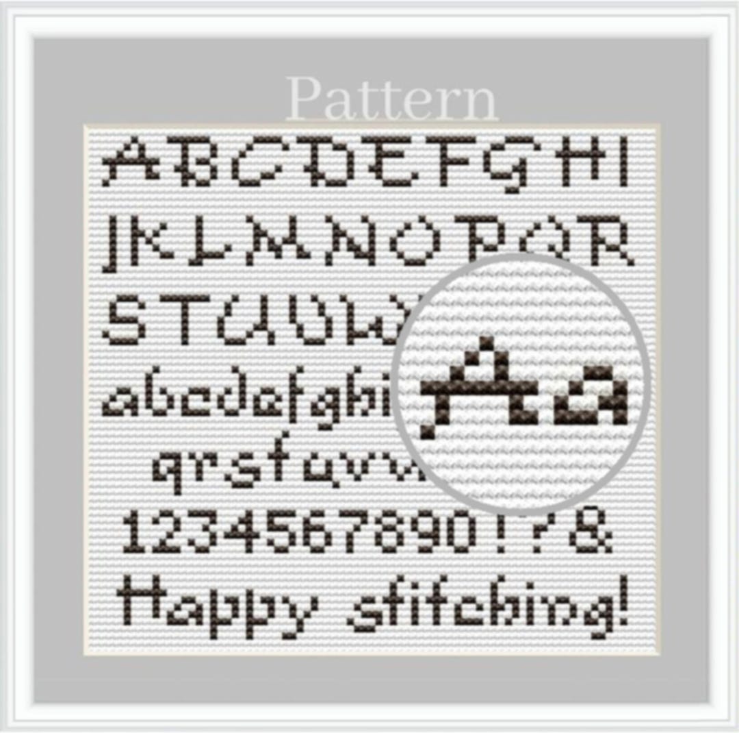 Cross Stitch Alphabet Pattern With Small Xstitch Letters and Numbers - Etsy