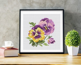 Violets. Cross Stitch Pattern. Instant Download. Beginner - Etsy