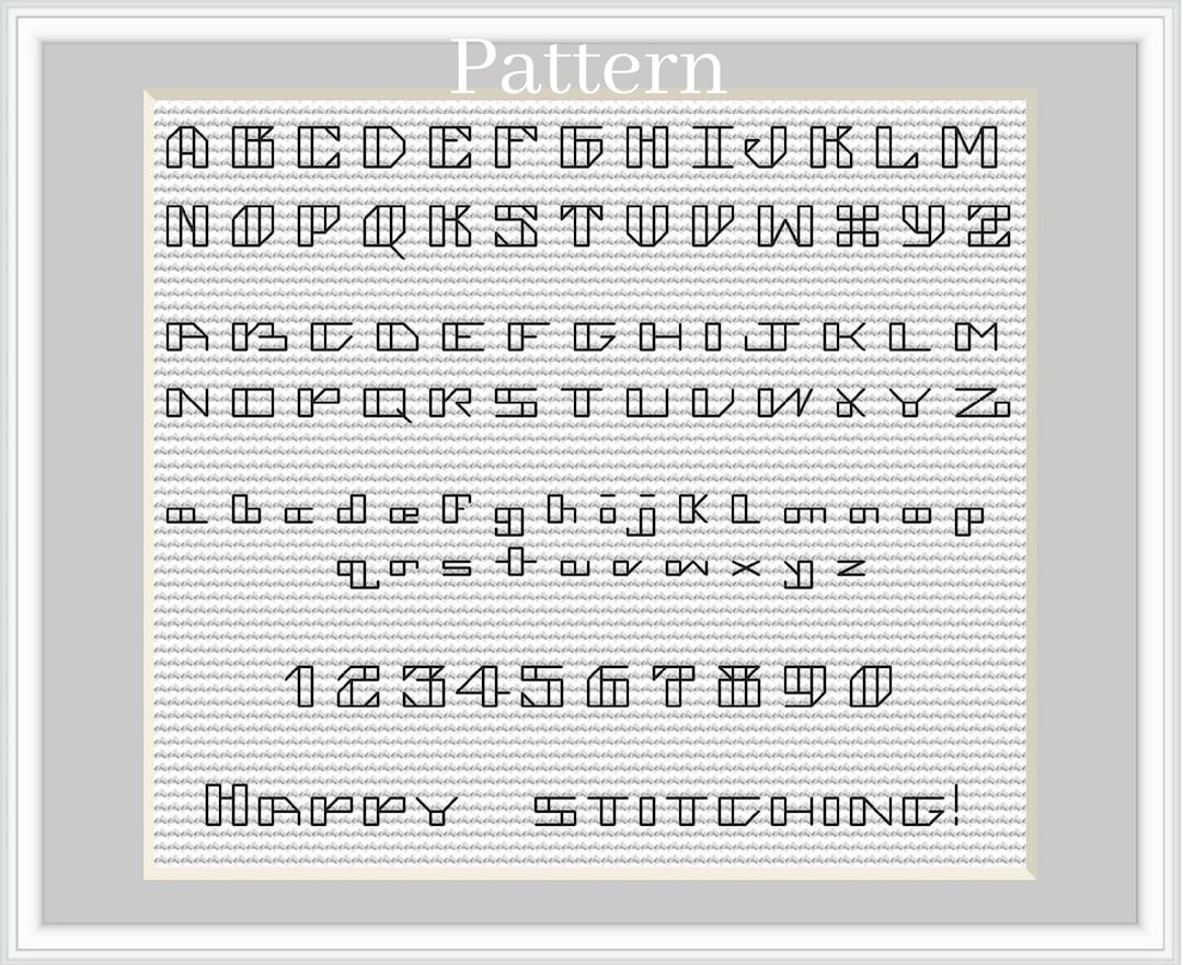 Backstitch Alphabet Cross Stitch Letters Back Stitch - Etsy