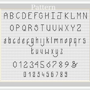 Back Stitch Alphabet, Cross Stitch Font, Alphabet Pattern, Cross Stitch ...