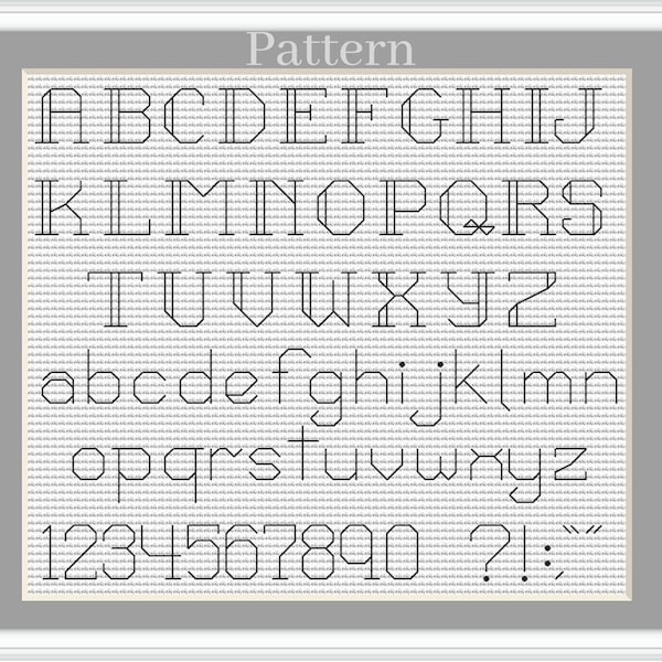 Backstitch Alphabet - Etsy