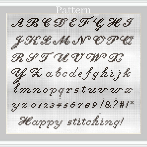 Cursive Cross Stitch - Etsy
