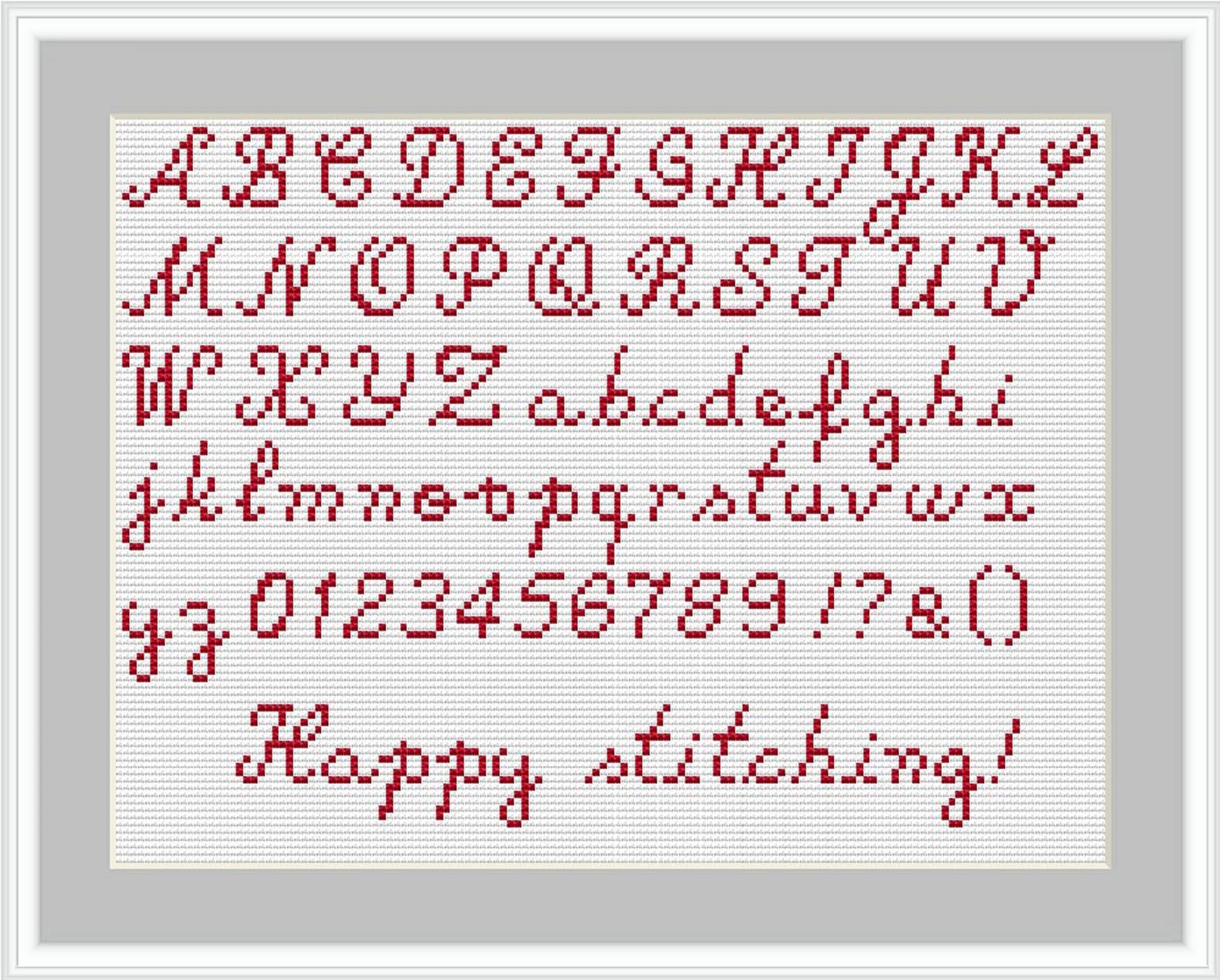 Cross Stitch Cursive Alphabet