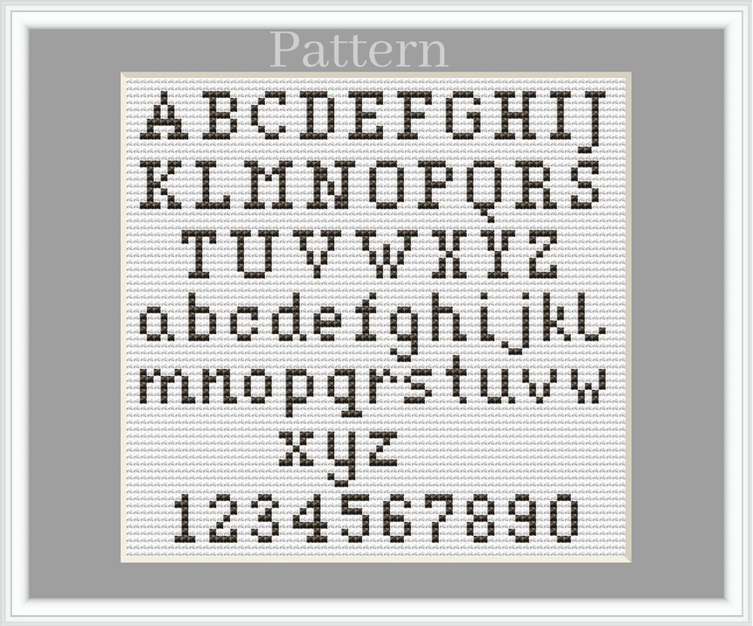 Small Alphabet Cross Stitch Pattern, Full Alphabet Cross Stitch Font ...