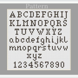 Small Alphabet Cross Stitch Pattern, Full Alphabet Cross Stitch Font ...