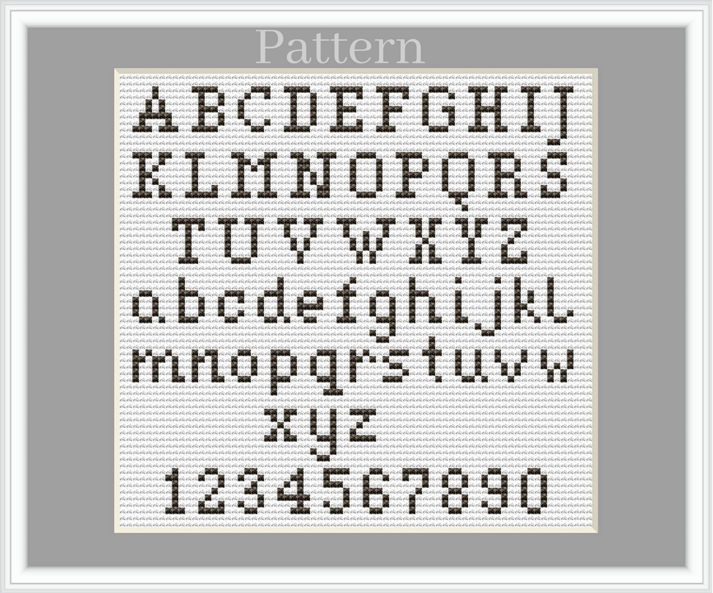 Small Alphabet Cross Stitch Pattern Full Alphabet Cross | Etsy