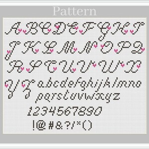 Cross Stitch Alphabet Pattern, Cross Stitch Fonts, Cross Stitch Letters ...