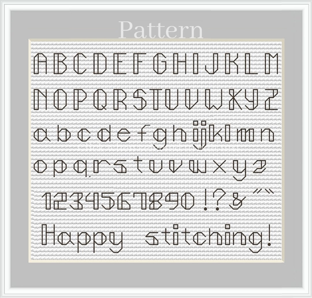 Backstitch Alphabet Pattern Cross Stitch Fonts Cross Stitch - Etsy