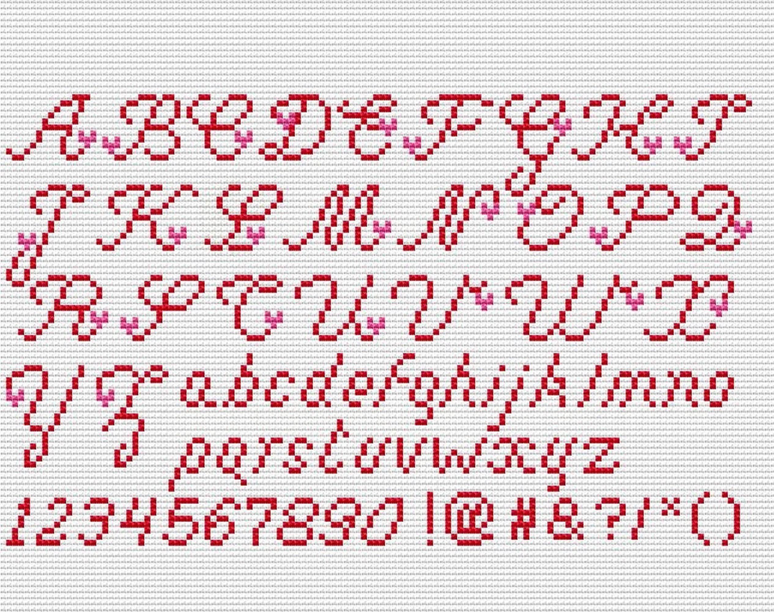Cursive Alphabet Cross Stitch Pattern Cross Stitch Font - Etsy Canada