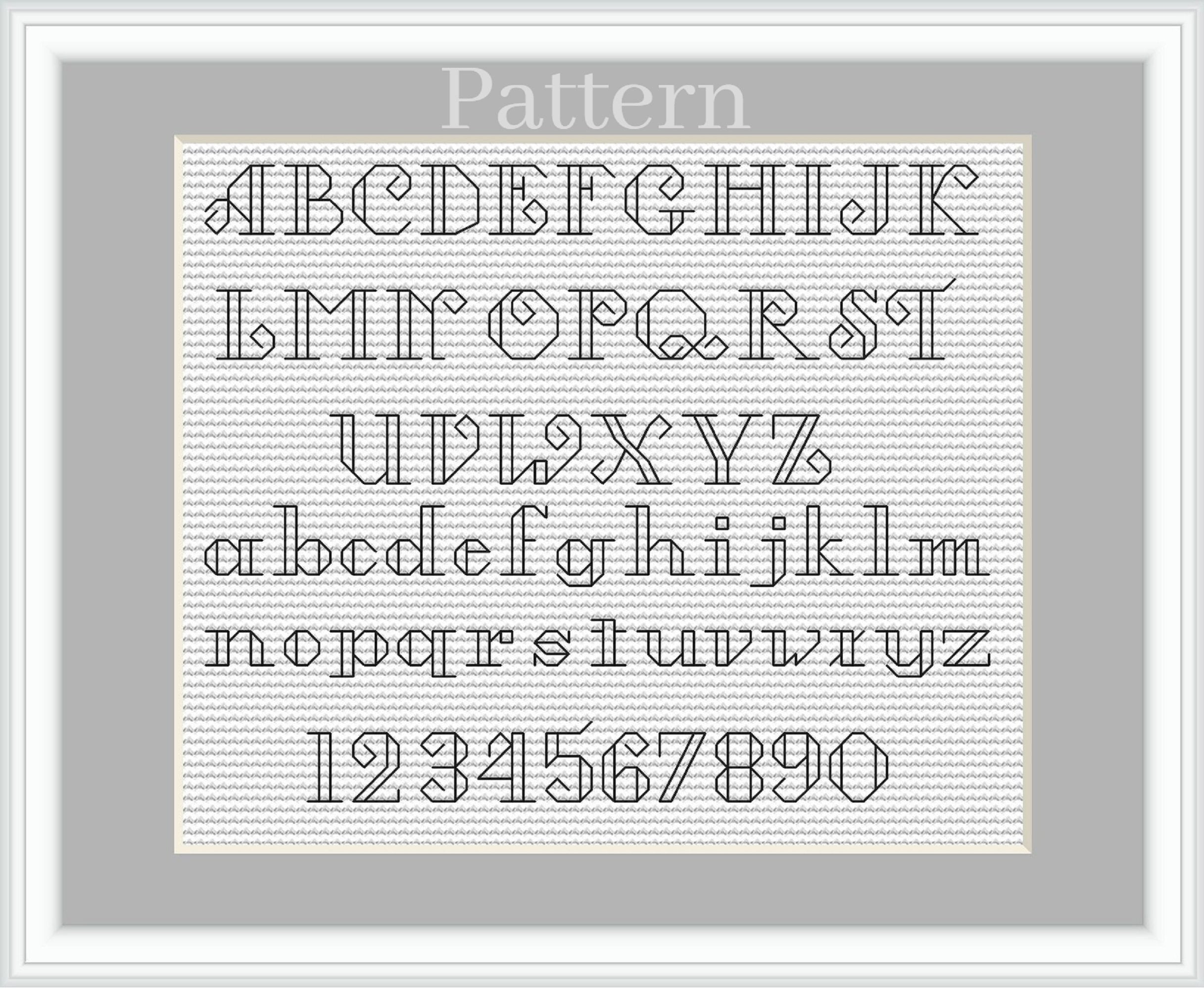 Cross Stitch Font Backstitch Alphabet Small Cross Stitch - Etsy UK