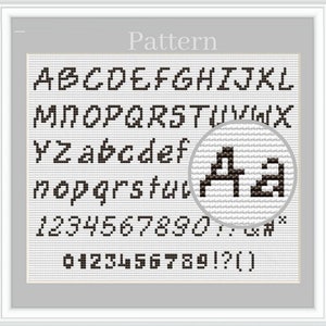 Cross Stitch Fonts, Cross Stitch Letters, Full Alphabet Cross Stitch ...