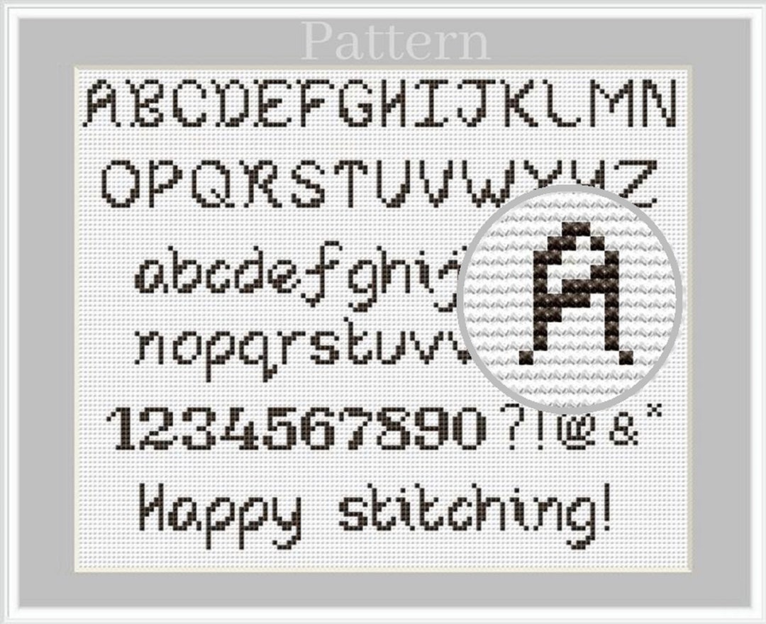 Cross Stitch Alphabet Pattern, Cross Stitch Font, ABC Chart, Alphabet ...