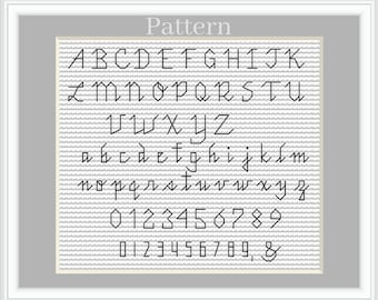 Cursive Cross Stitch Font | Etsy