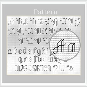 Cursive Font, Cross Stitch Font, Back Stitch Alphabet, Backstitch ...
