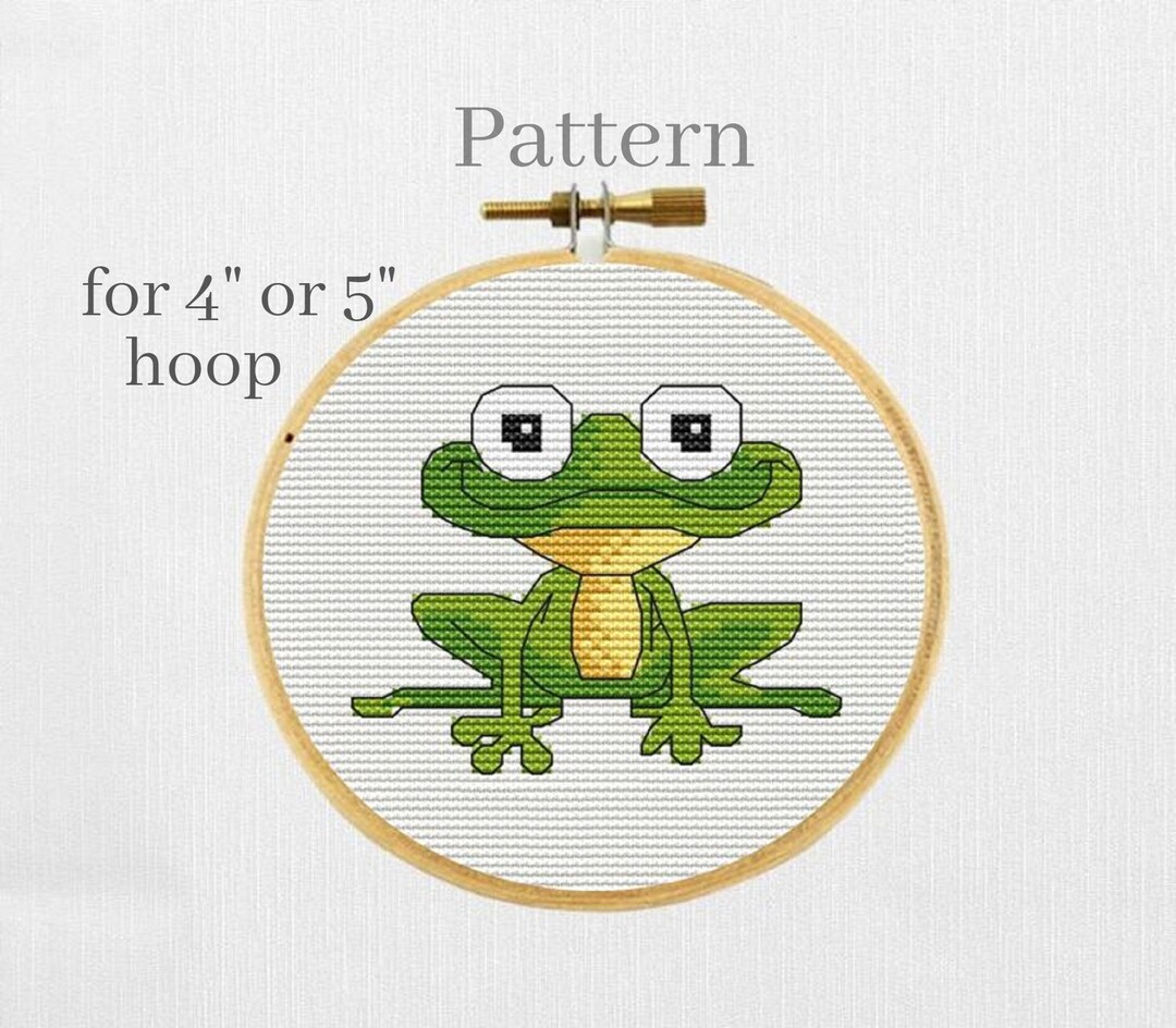 Cute Frog Cross Stitch Pattern, Frog and Toad Hand Embroidery Pattern ...