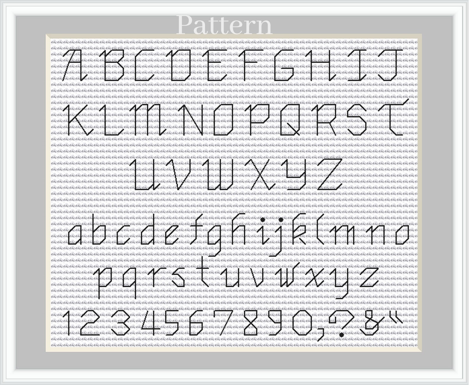 Backstitch Alphabet Cross Stitch Pattern Cross Stitch Font - Etsy