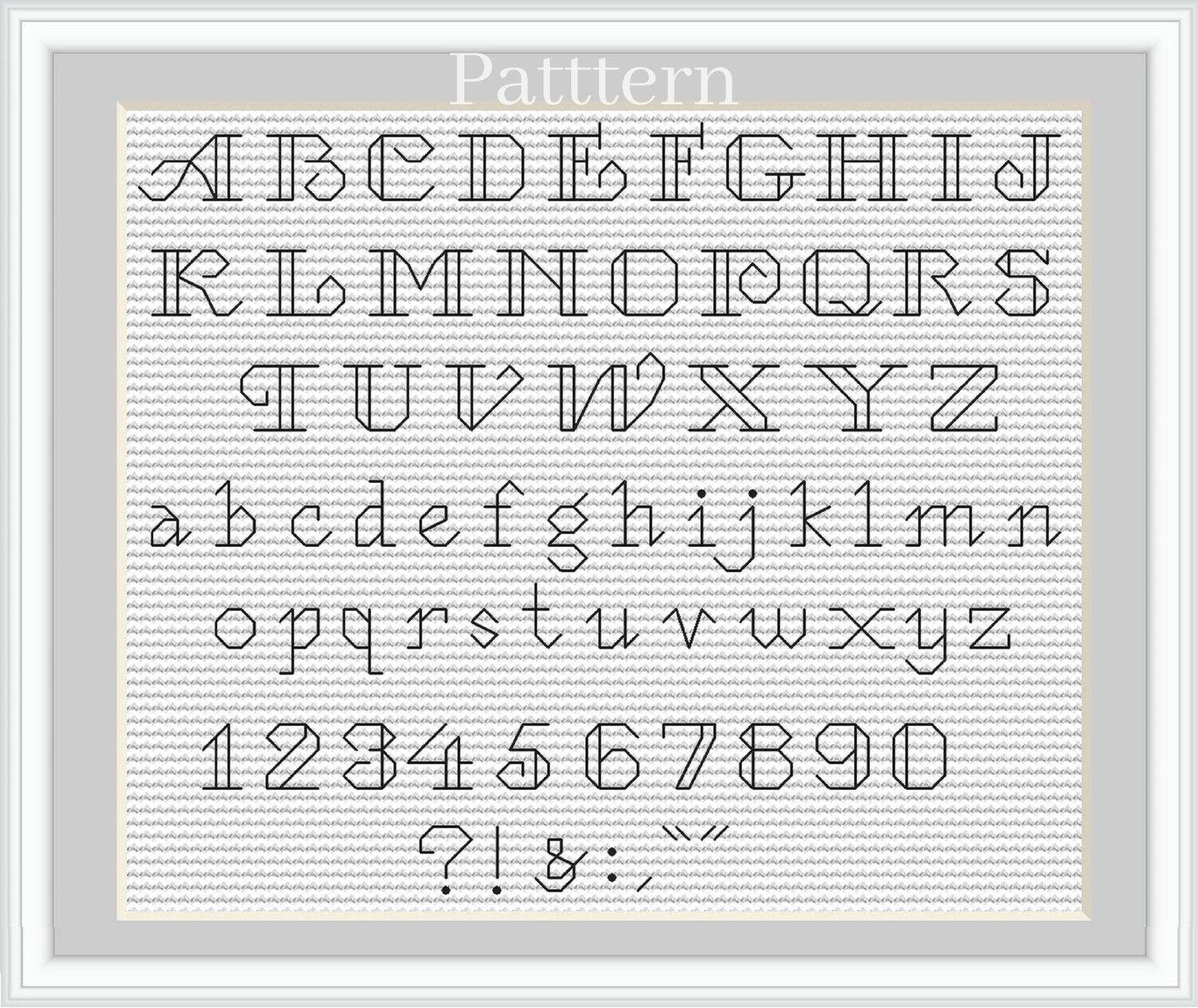 Cross Stitch Letters Backstitch Alphabet Cross Stitch - Etsy UK