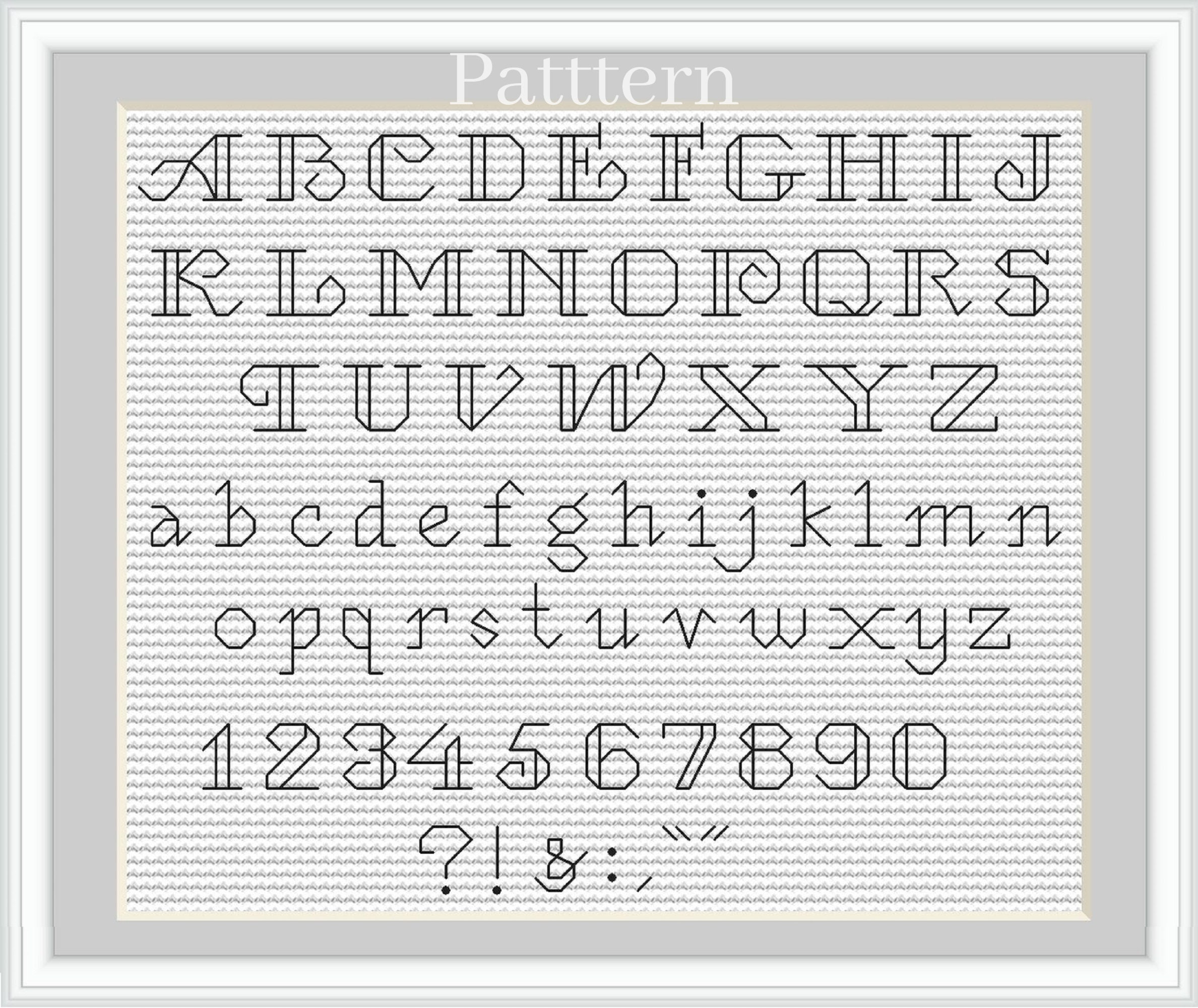 Cross Stitch Letters Backstitch Alphabet Cross Stitch - Etsy Australia