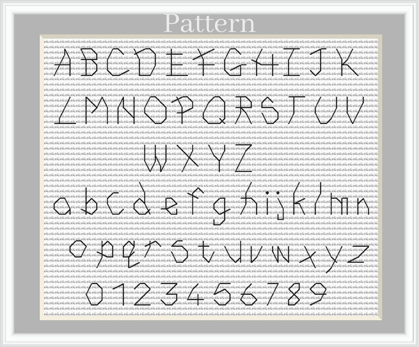 Backstitch Alphabet Cross Stitch Font Cross Stitch Letters - Etsy