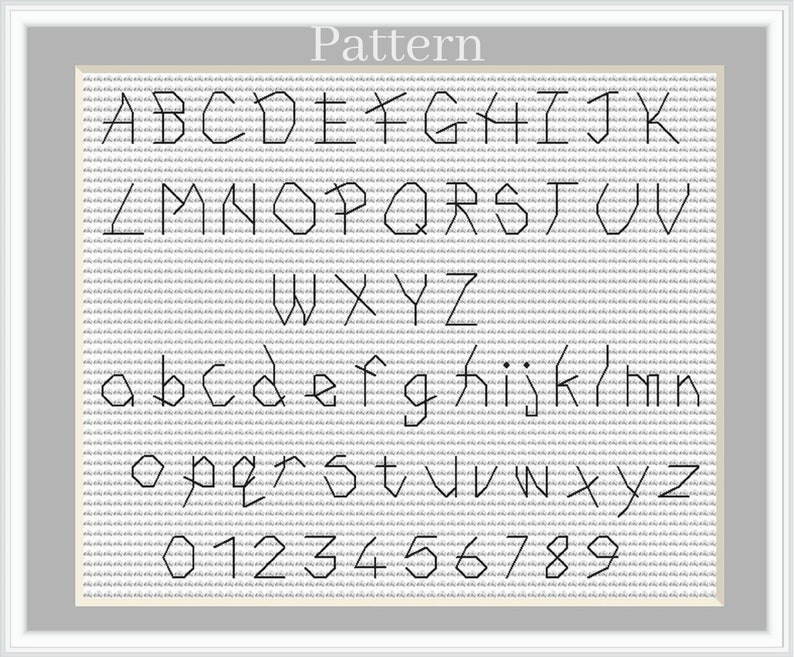 Backstitch Alphabet Cross Stitch Font Cross Stitch Letters - Etsy