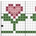 Tulip Cross Stitch Borders Pattern, Floral Border, Pink Flowers, Cross ...