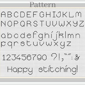 Backstitch Alphabet Cross Stitch Font Cross Stitch Letters - Etsy Canada