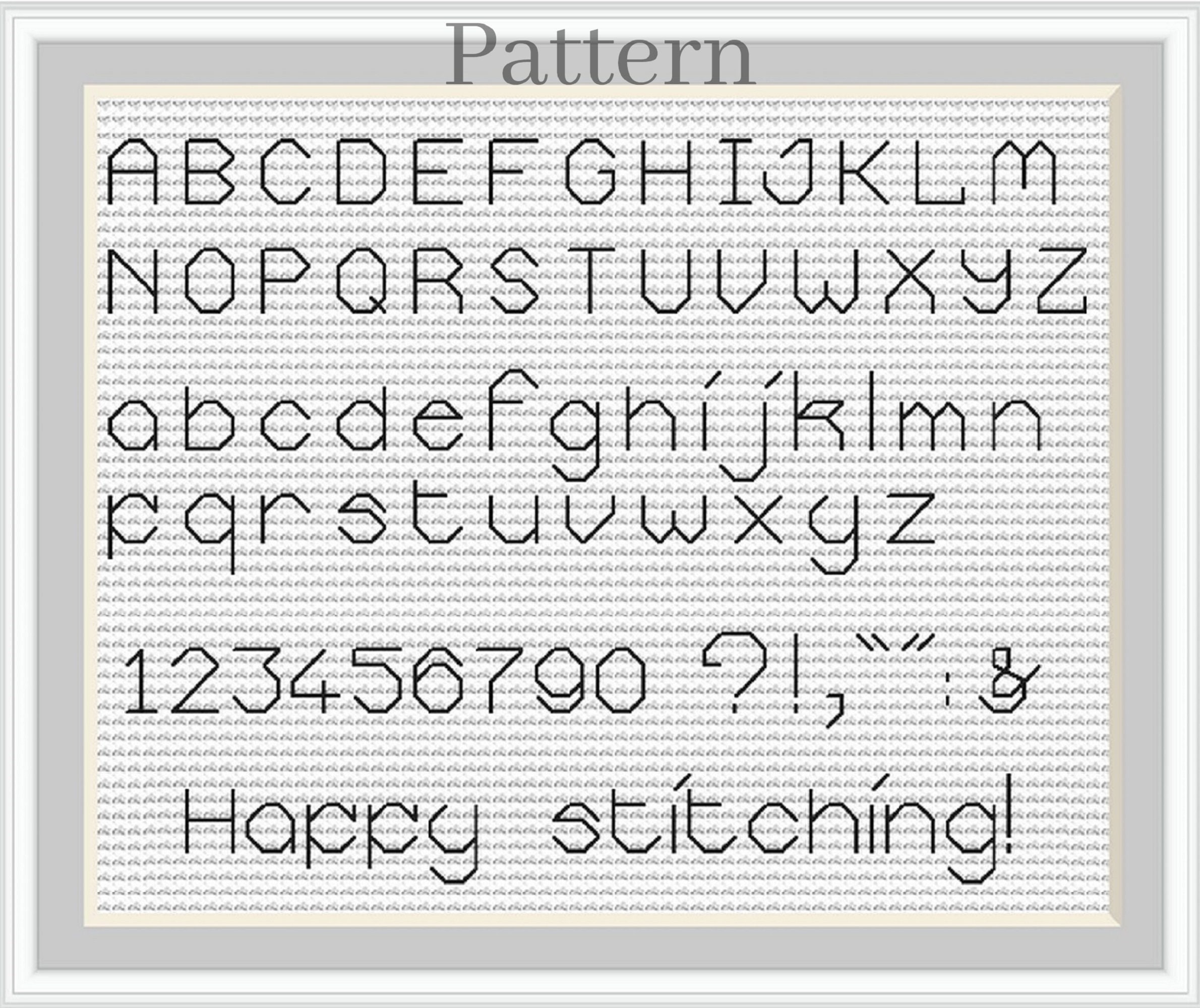 Backstitch Alphabet Cross Stitch Font Cross Stitch Letters - Etsy Canada
