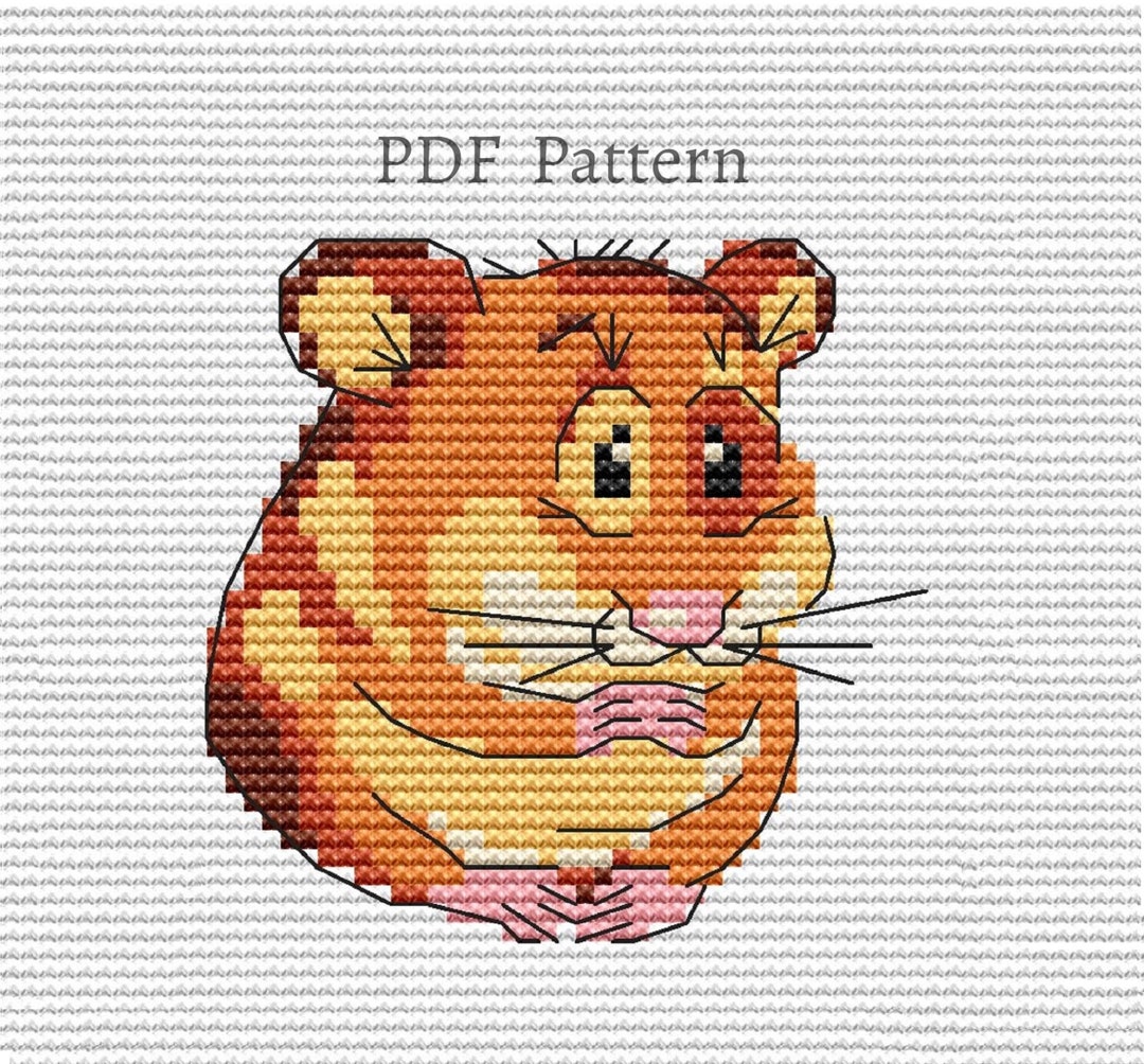 Hamster Cross Stitch Pattern, Cute Animals Hand Embroidery Pattern - Etsy