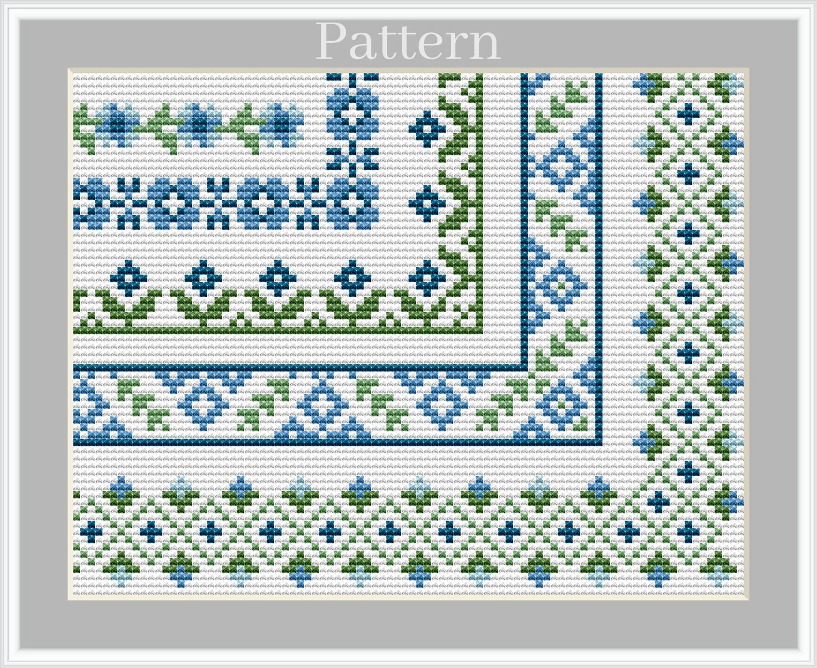 Cross Stitch Borders Cross Stitch Frames Floral Borders | Etsy