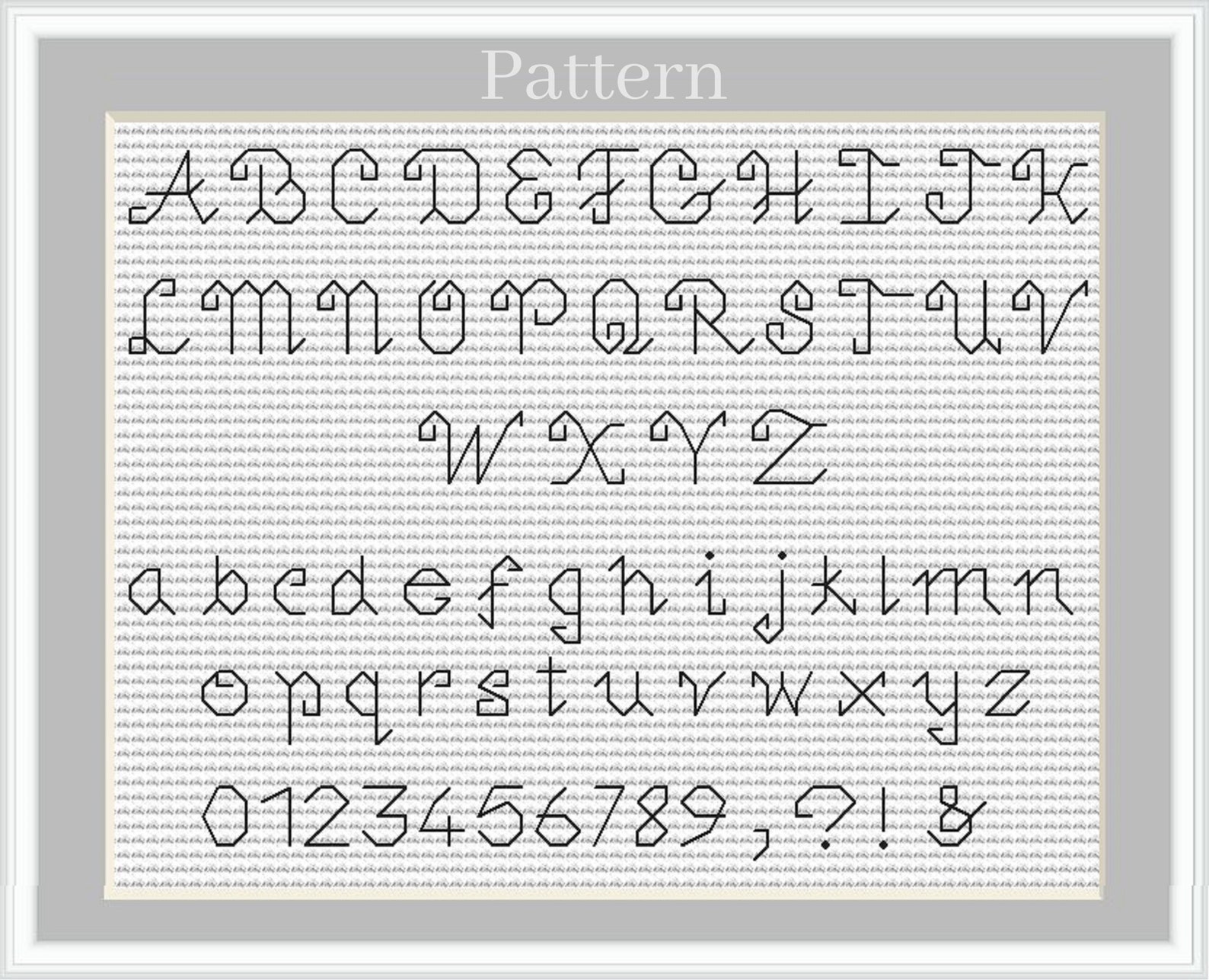 Backstitch Alphabet, Cross Stitch Alphabet, Cross Stitch Font, Cross ...