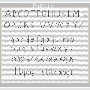 Backstitch Font, Cross Stitch Alphabet, Cross Stitch Letters, Back ...