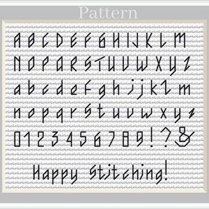 Backstitch Alphabet Cross Stitch Pattern, Cross Stitch Fonts, Cross ...
