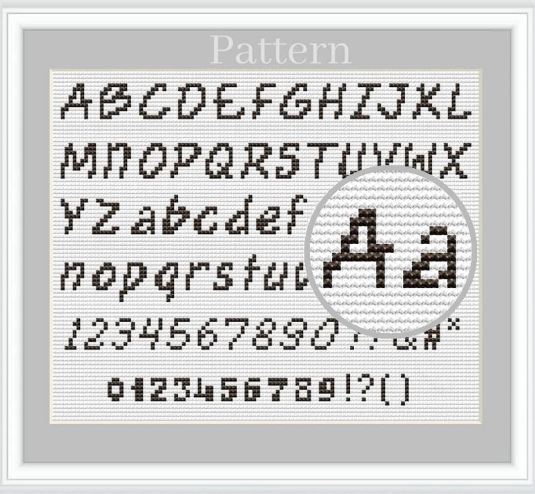 Cross Stitch Fonts, Cross Stitch Letters, Full Alphabet Cross Stitch ...