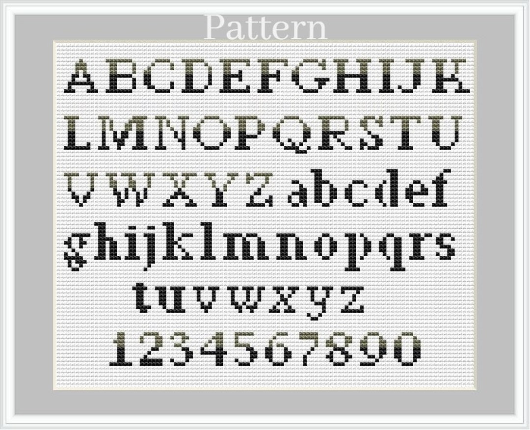 Cross Stitch Alphabet Pattern, Cross Stitch Font, Cross Stitch Letters ...