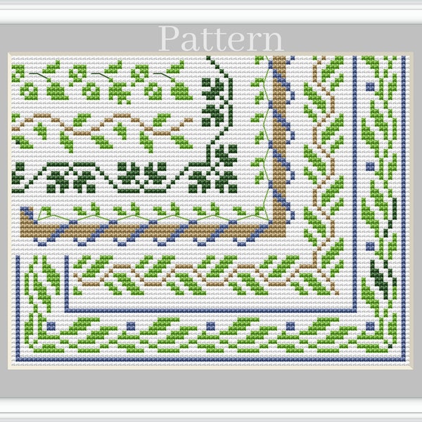 Leaves Cross Stitch - Etsy