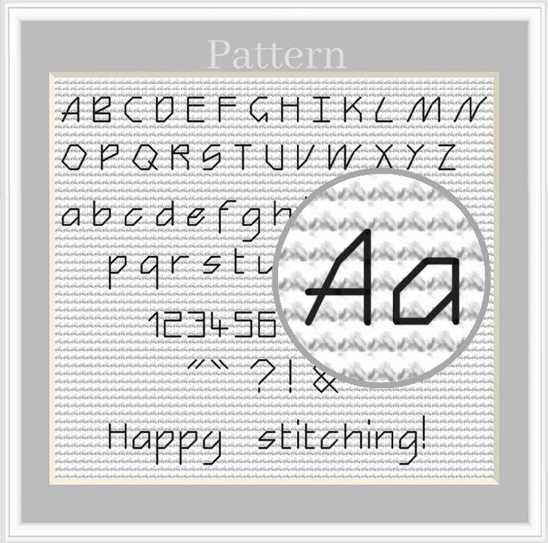 Backstitch Alphabet Cross Stitch Pattern, Cross Stitch Font, Cross ...