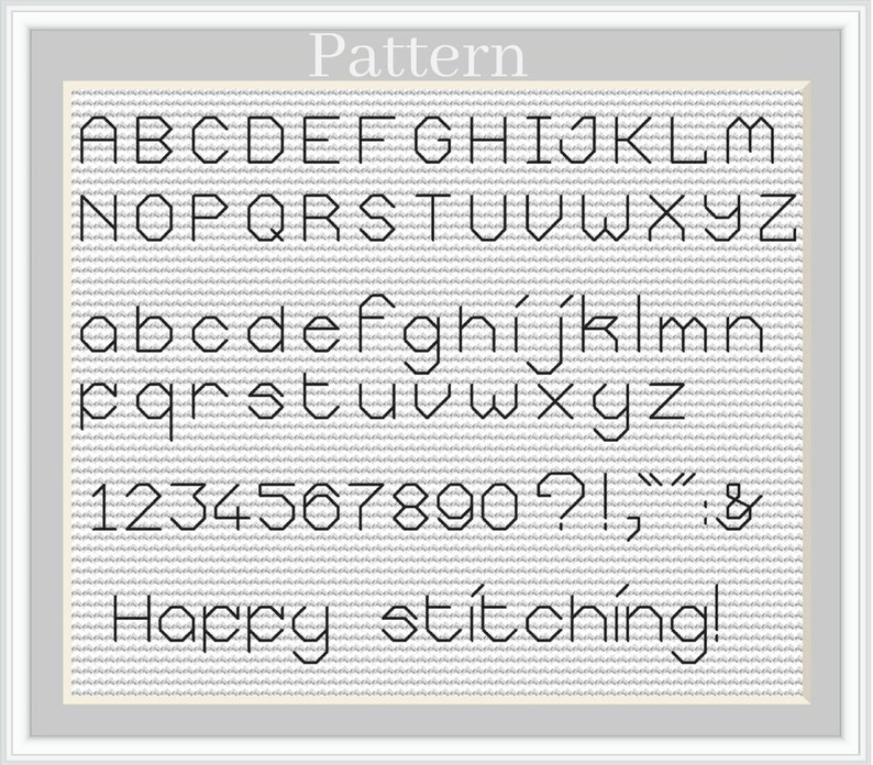 Backstitch Alphabet Cross Stitch Font Cross Stitch Letters - Etsy Australia