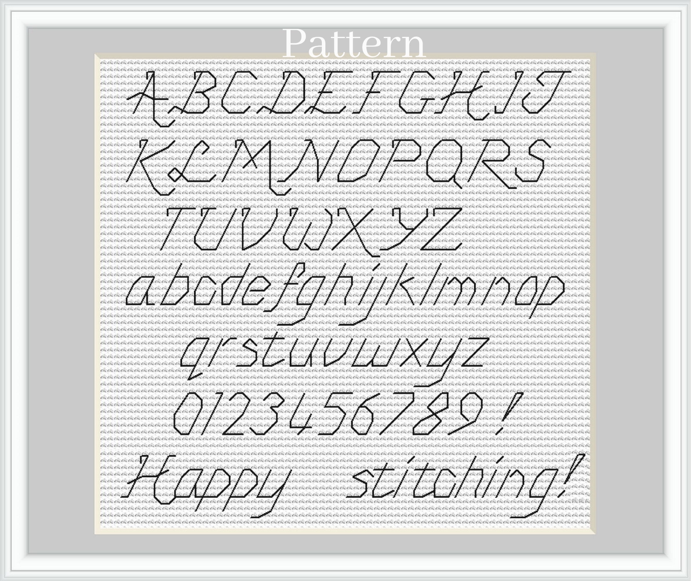 Cross Stitch Font Backstitch